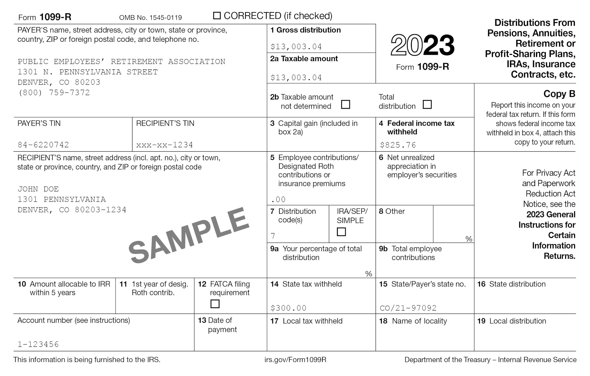 How To Read Your 1099 R Colorado PERA How To Read Your 1099 R Colorado PERA
